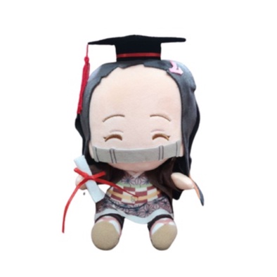 Demon Slayer Nezuko Kamado Convocation Graduation Bear Plush Gift Toy ...