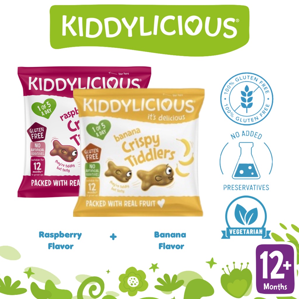 [Bundle of 18] Kiddylicious Crispie Tiddlers Variety Bundle 12g ...