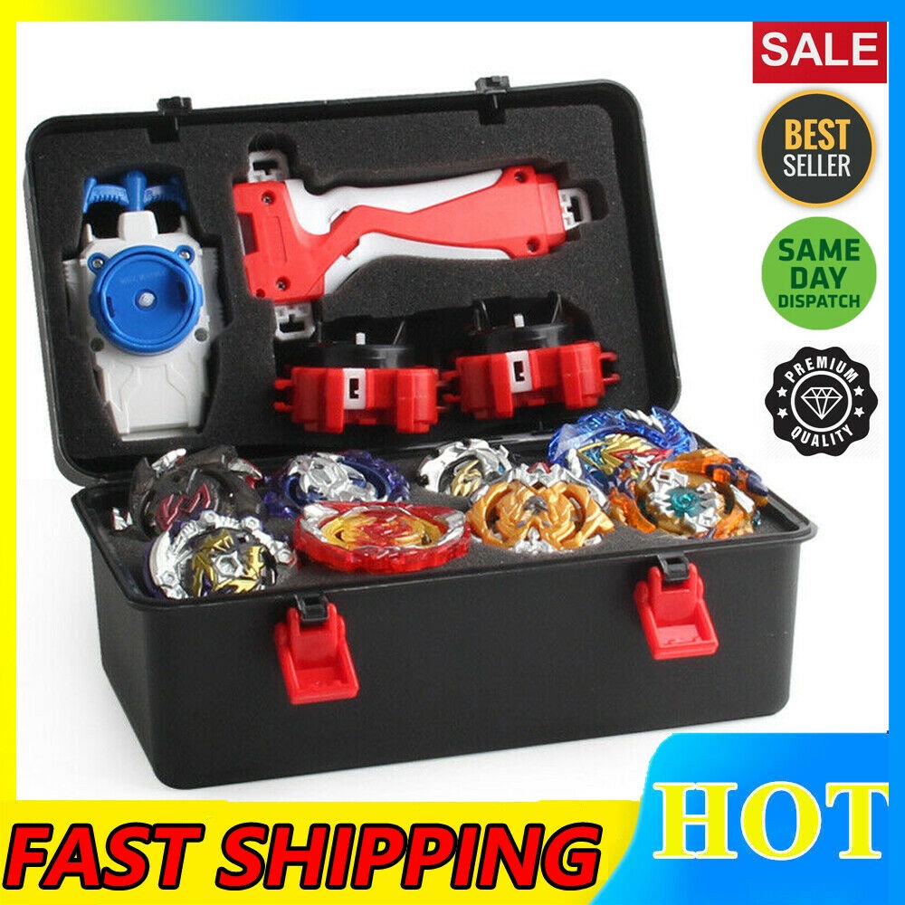 Children's Gyro Toy Set （12Pcs） Spinning Launcher Battle Gyro Game 12 Gyro 3 Launcher Beyblade ...