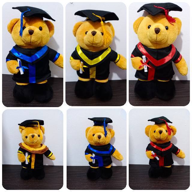 Graduation Bear Doll Standing 35cm Graduation Dolls Toga Bear Doll ...