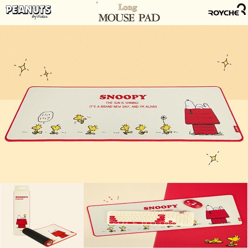PEANUTS SNOOPY Long Mouse Pad DesK Mat Made By ROYCHE Korea Gaming ...