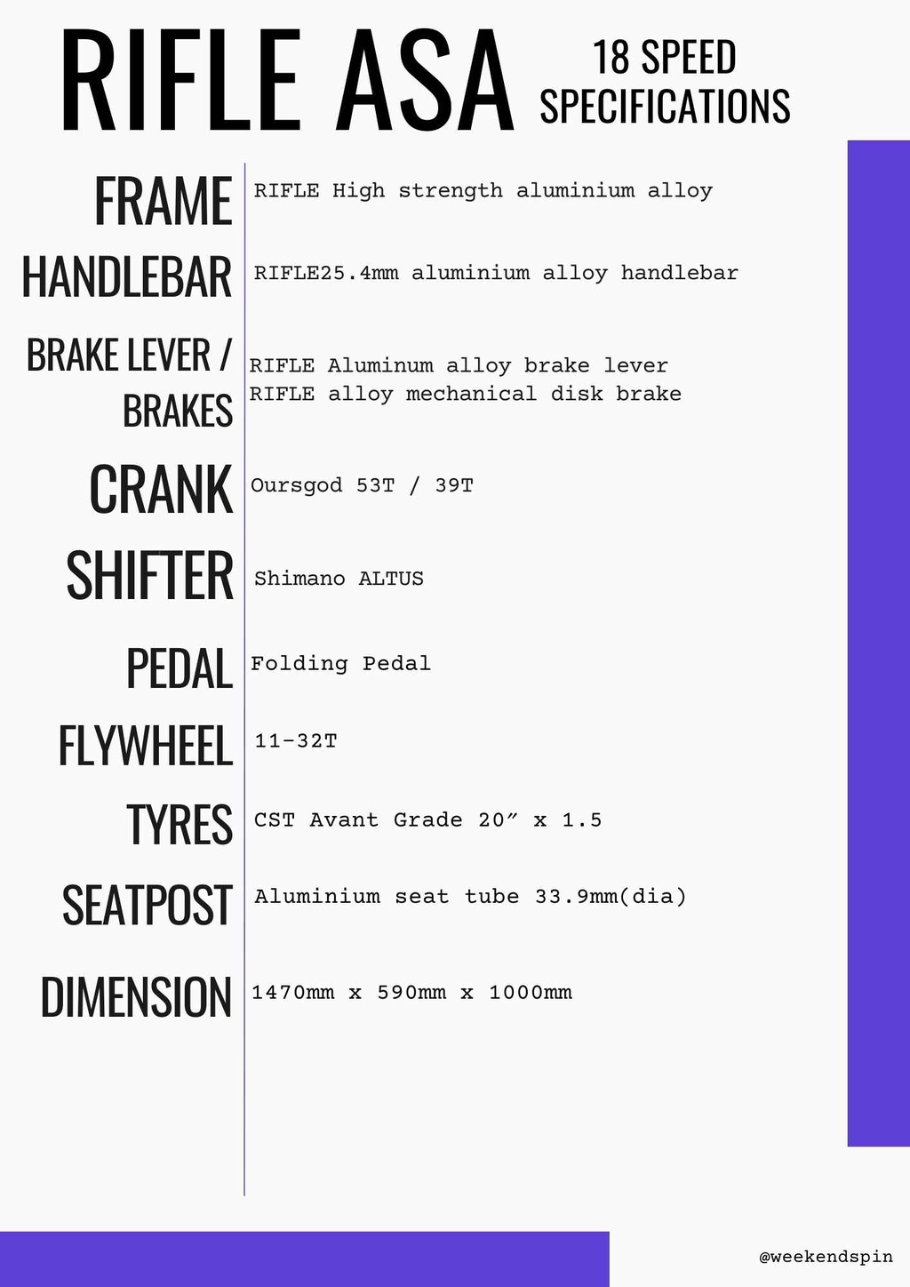{SG Ready Stock} Rifle ASA & Rifle RD10 (406 Rim) Foldable Bikes ...