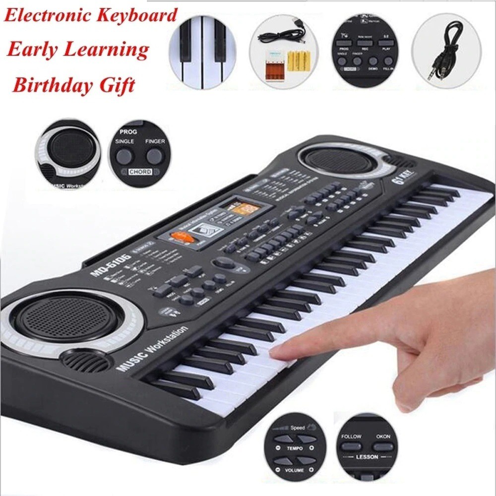Music Electronic Keyboard Electric Piano Kids Gift Musical Instrument ...