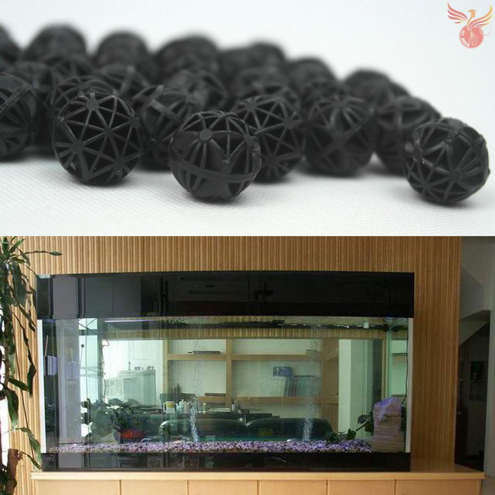100pcs 18mm Biological Bio Balls Aquarium Fish Nano Tank Wet/Dry ...