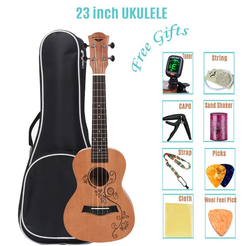 23 inch Concert Ukulele Oguman Rosewood Classical Guitar Head 23 Inch ...