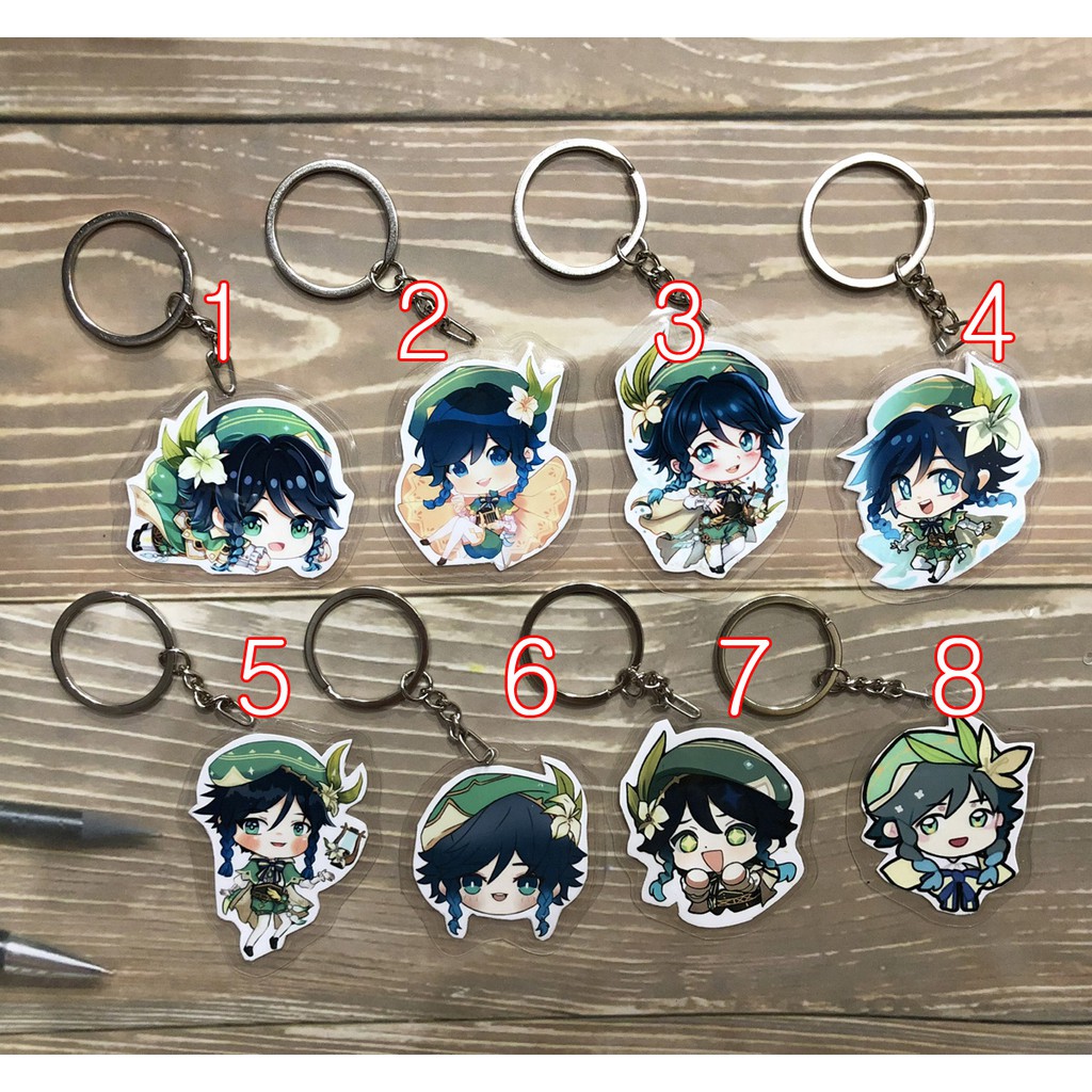 Venti genshin impact Keychains Many Patterns | Shopee Singapore