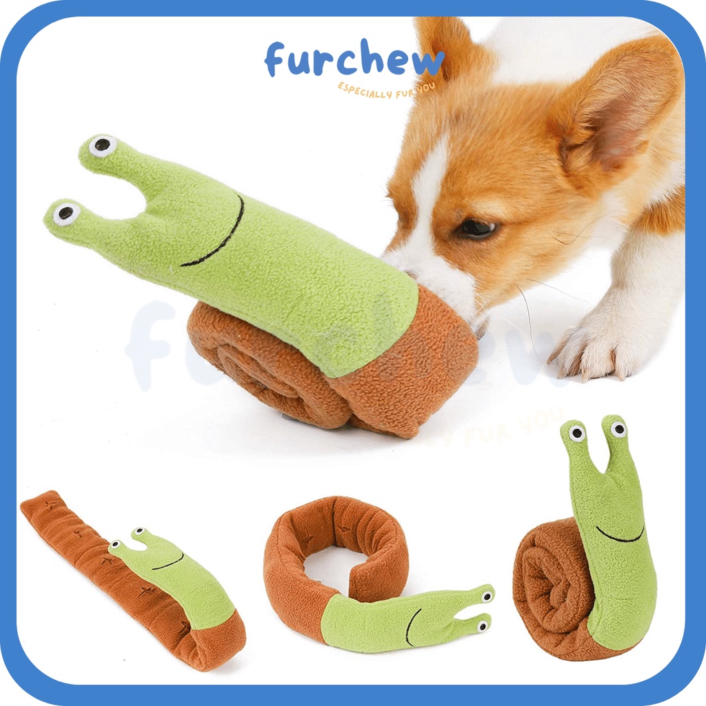 [SG] Squeaky Snail Snuffle Sniffing Pet Toy for Cats & Dogs - Hide ...