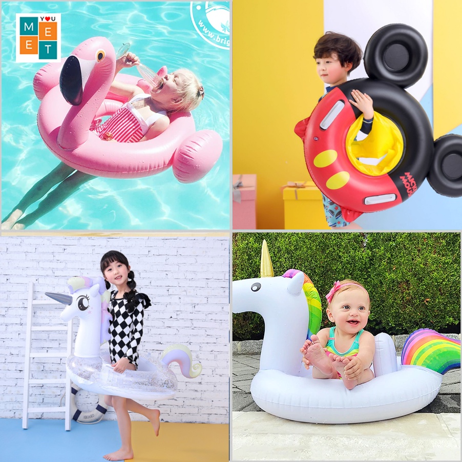 Local Baby Kids Safety Flamingo Swimming Ring Inflatable Unicorn ...