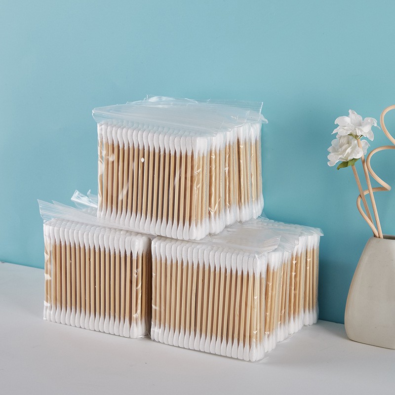 100Pcs/bag Disposable Cotton Swabs Double Head Cotton Buds Cotton ...