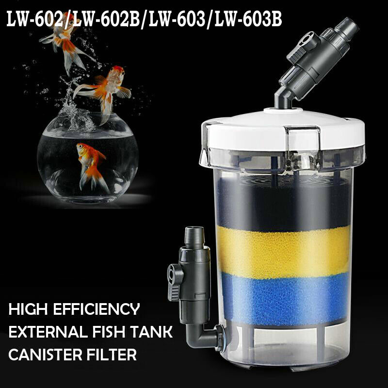 6W Transparent Mini External Canister Filter Durable Aquarium Filter ...