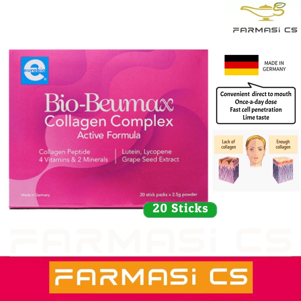 Eurobio Bio-Beumax Collagen Complex Active Formula 20 Stick Packs EXP ...