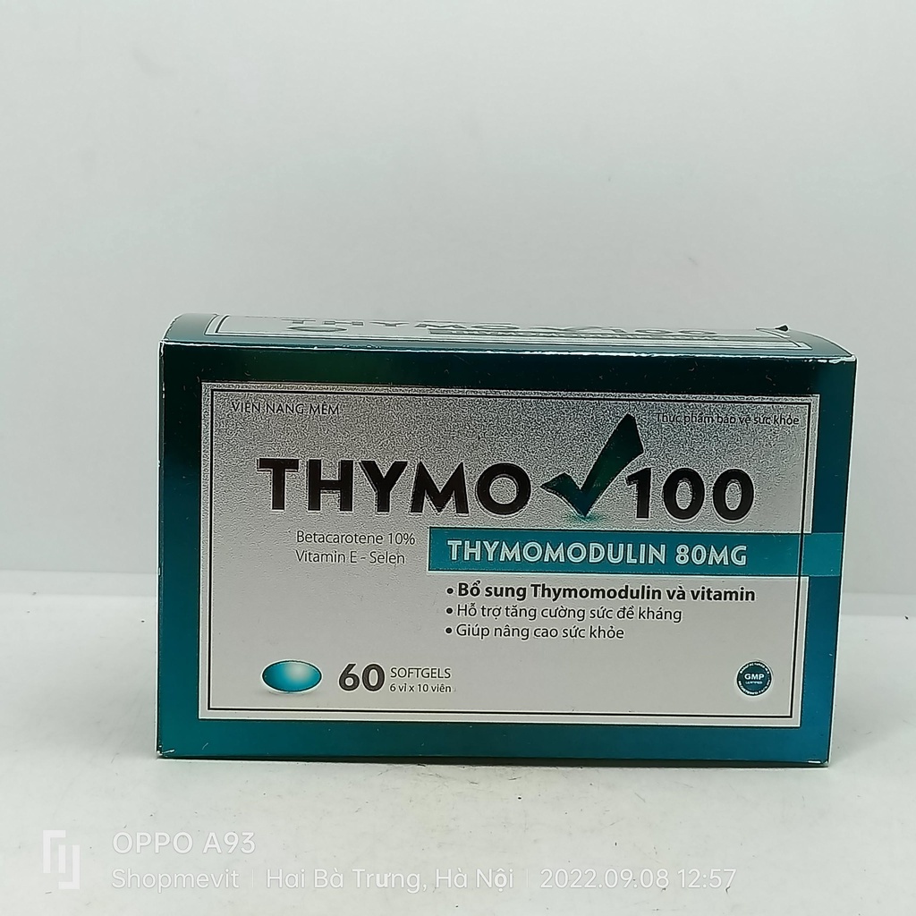 Thymo 100 Newly Enhanced The Resistance To Box Of 60 Tablets | Shopee ...