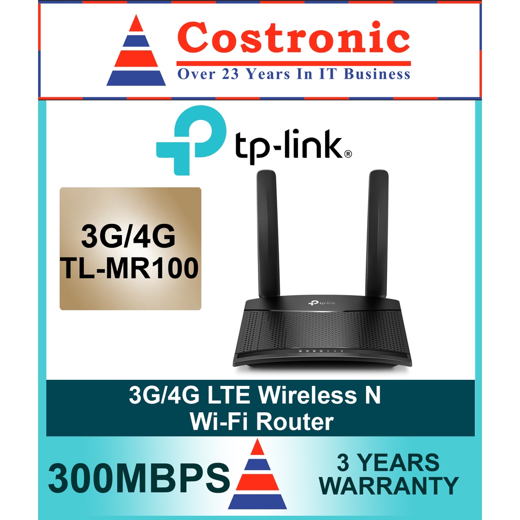 TP-Link TL-MR100 / MR105 300MBPS 3G/4G LTE Wireless N WI-FI Router ( 3 ...