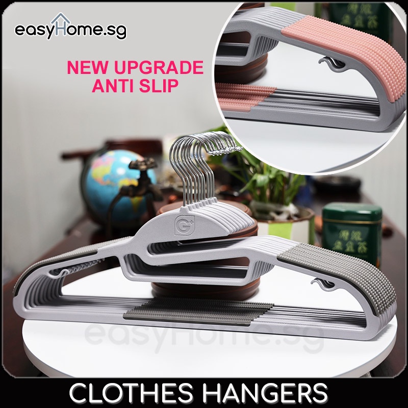 Easyhome.sg Homepower Hanger 10pcs - Clothes Hangers Wardrobe Closet ...