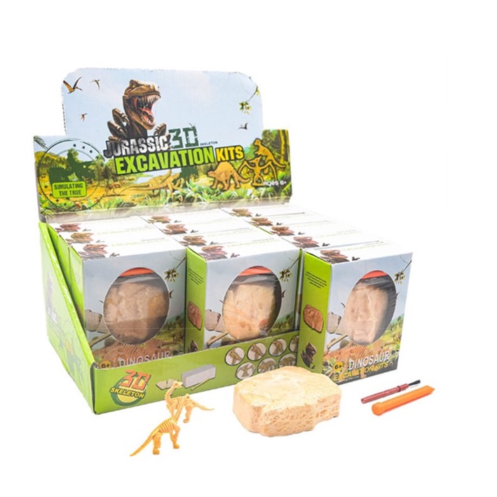 💖🦖 12PCS Set Jurassic Dinosaur Toy 💖 Dig and Discover Dinosaur Egg 💖 ...