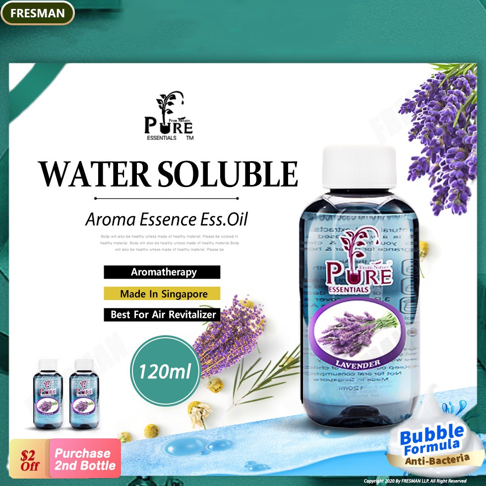 ⭐PURE ESSENTIAL Water Base Aroma Essence Essential Oils 120ml Special ...