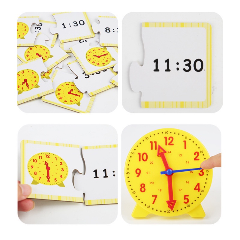 Kids Magnetic Fraction Learning Math Toys Wooden Fraction Book Set ...