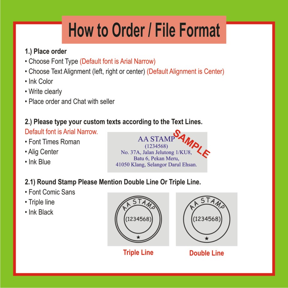 COLOP Stamp Cop Nama Stamp Chop Round Rubber Stamp Name Stamp Rubber ...