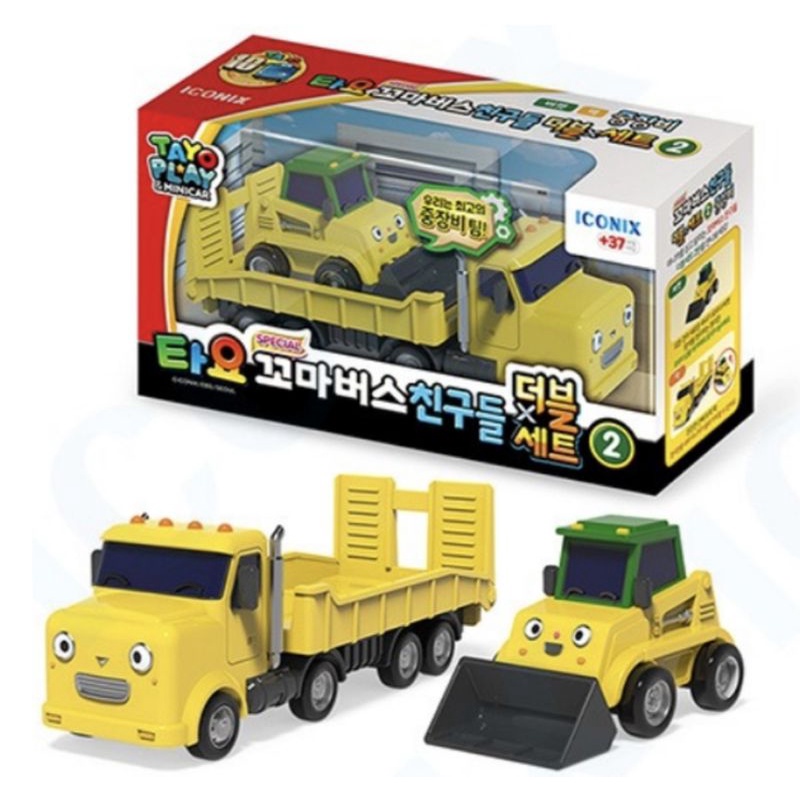 Tayo Heavy Equipment Truck Carrier with Bull Dozer Playset | Shopee ...