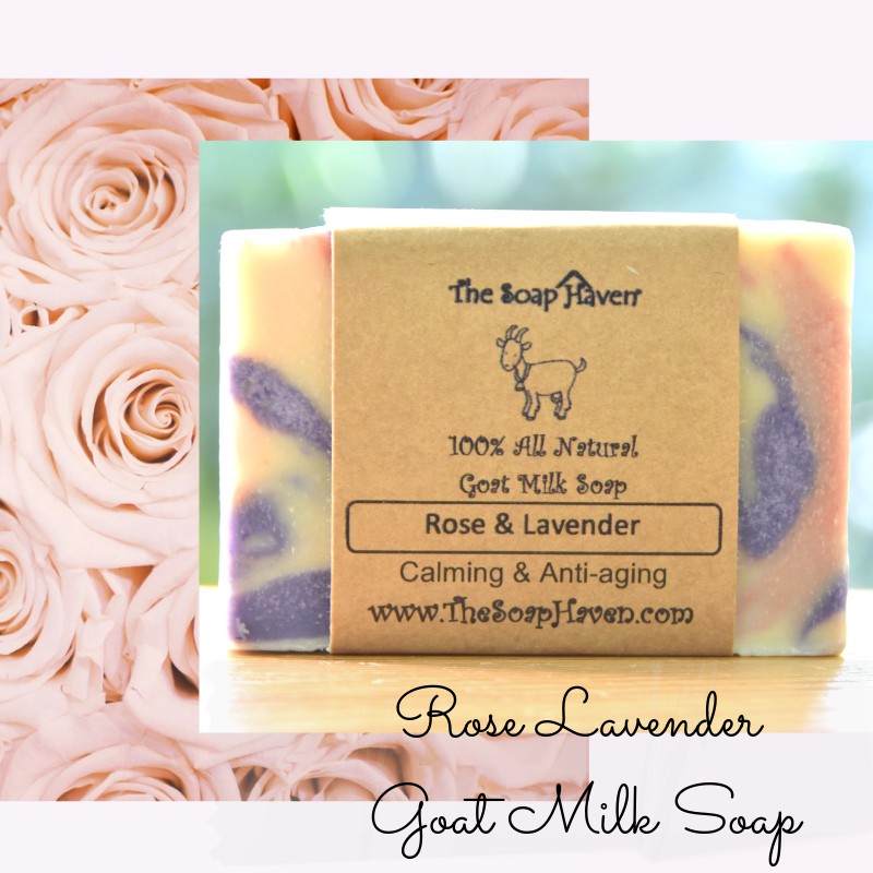 THE SOAP HAVEN Rose & Lavender Goat Milk Soap (anti -aging, calming) | Shopee Singapore