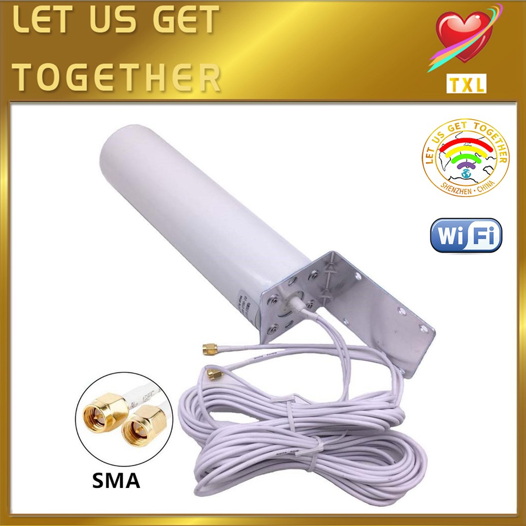 4G LTE Outdoor Barrel Antenna Dual Interface SMA Connector External ...