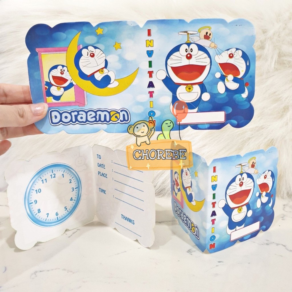 Happy Birthday Invitation Card / Doraemon Birthday Invitation | Shopee ...