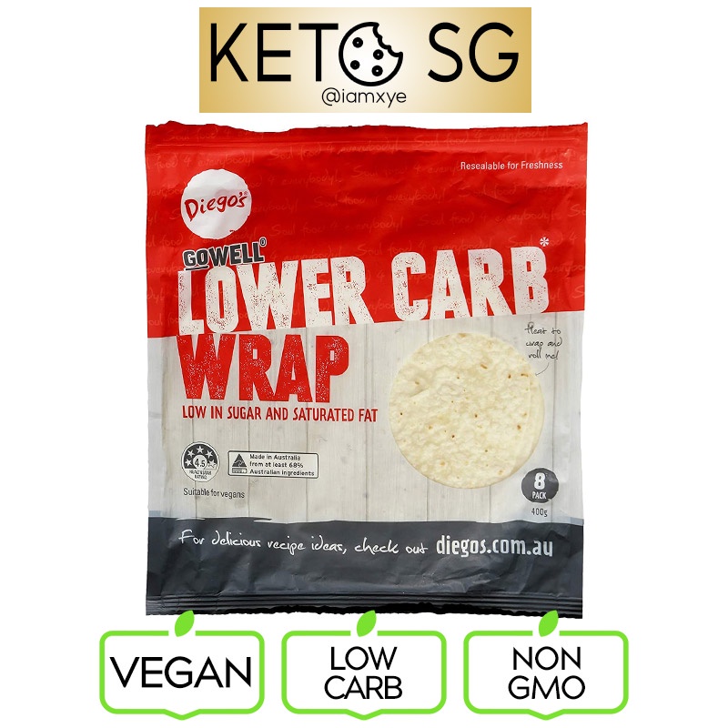 Low Carb Wrap - Made in Australia Pack of 8 Wraps Vegan Low GI | Shopee ...