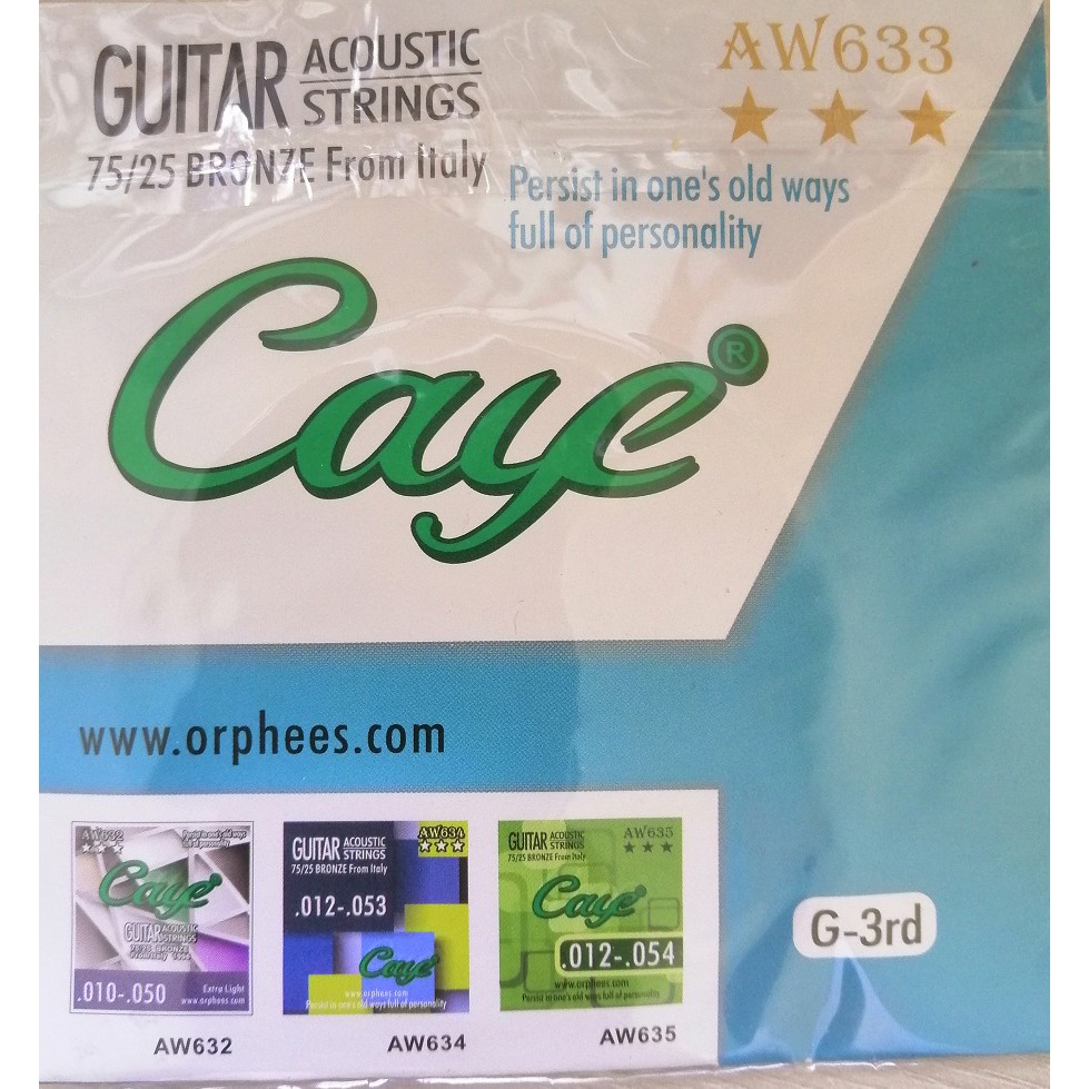Acoustic / Classical Guitar String Orphee full set / Caye Guitar Colour ...