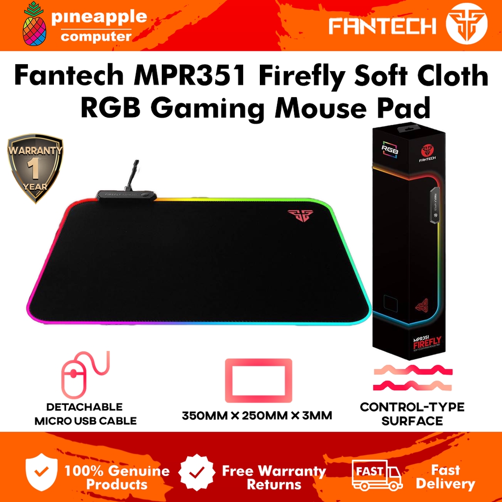 Fantech Gaming RGB Mouse Pad Fantech Firefly MPR351 | Shopee Singapore