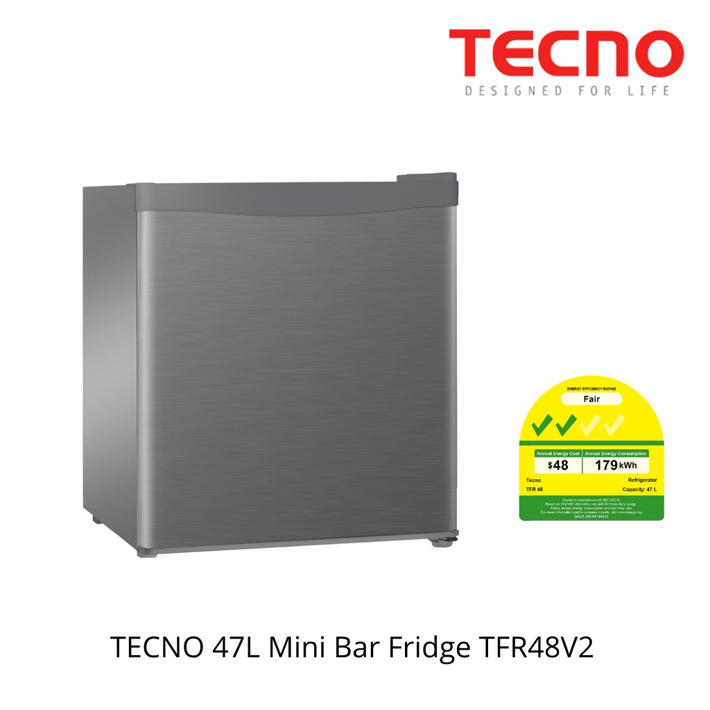 TECNO 47L Mini Bar Fridge TFR48V2 | Shopee Singapore