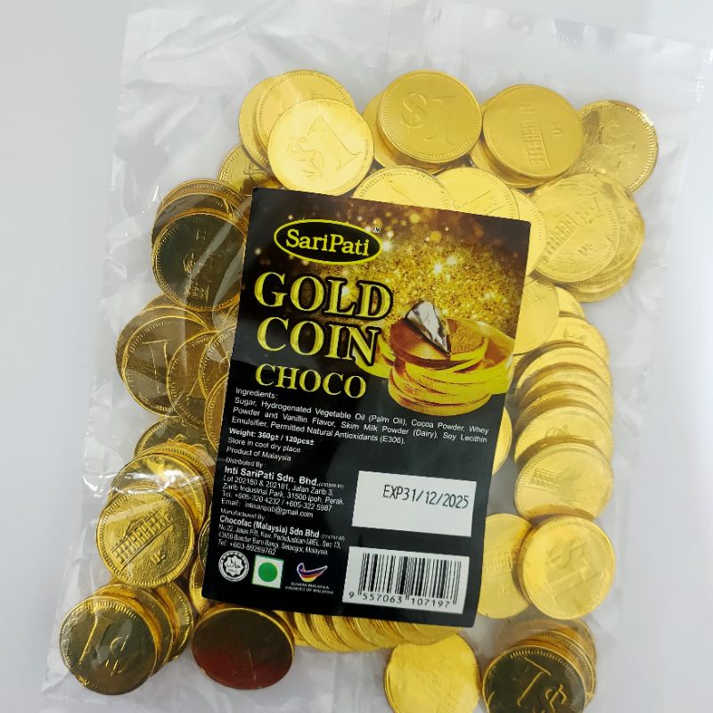 112pcs+- Gold Coin Choco HALAL | Shopee Singapore