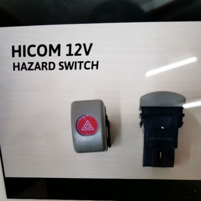 HICOM 12V HAZARD SWITCH (DOUBLE SIGNAL SWITCH) | Shopee Singapore