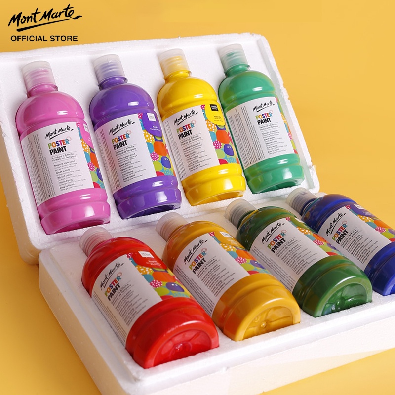 Mont Marte Poster Paint Gouache Colour 500ml 23 Colours | Shopee Singapore