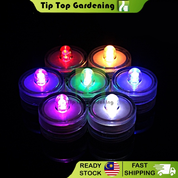 Colorful LED Round Mini Light Luminous Waterproof Flashing Decor Flash ...