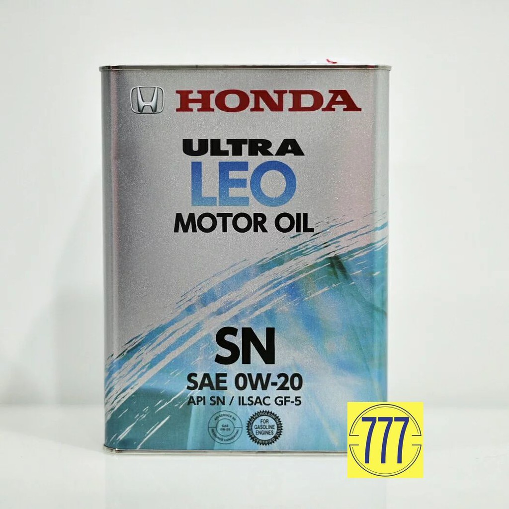 Honda Engine Oil 0W20 Ultra-Leo SN/GF-5 Fully Synthetic (4L) | Shopee ...