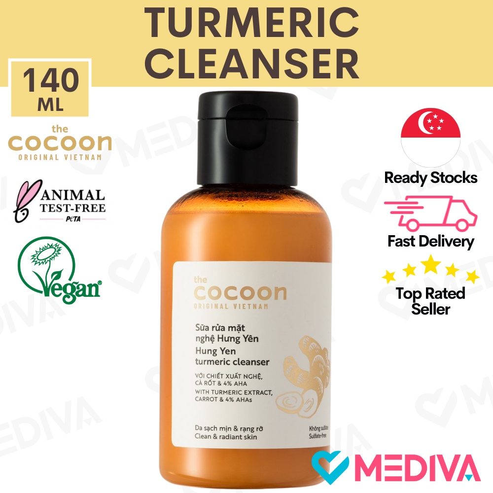 Turmeric Facial Cleanser with Organic Beta Carotene & Allantoin 140ml ...