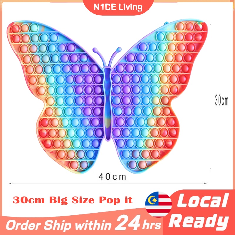 Push Pop it Big 30cm Rainbow Fidget Toys Giant Pop it Murah Slime ...