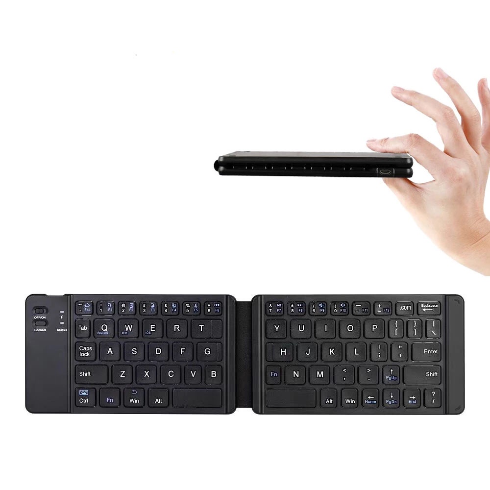 Light-Handy Mini Wireless Bluetooth Folding Keyboard,Foldable Wireless ...