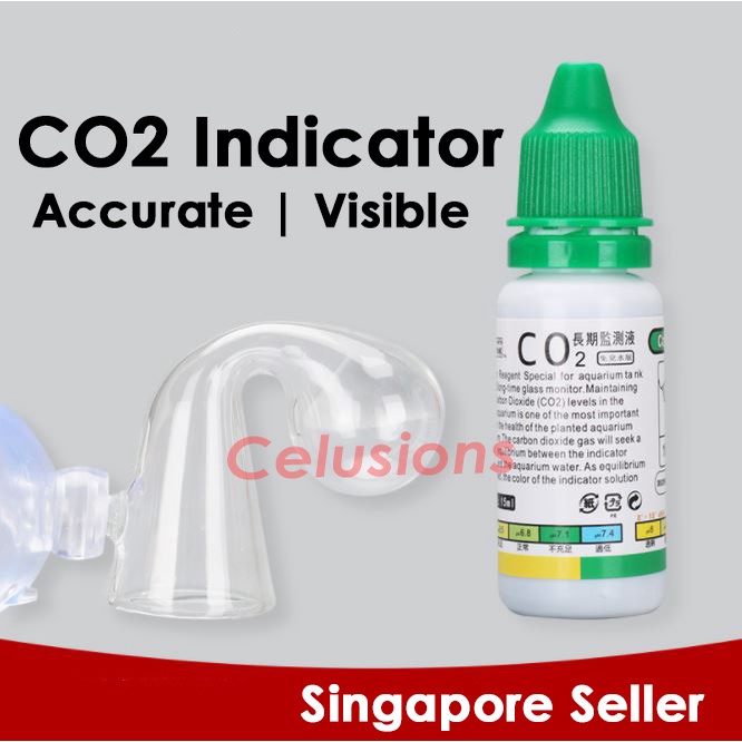 【SG Seller】 ️CO2 Carbon Dioxide Drop Checker ️ Indicator Fish Tank ...