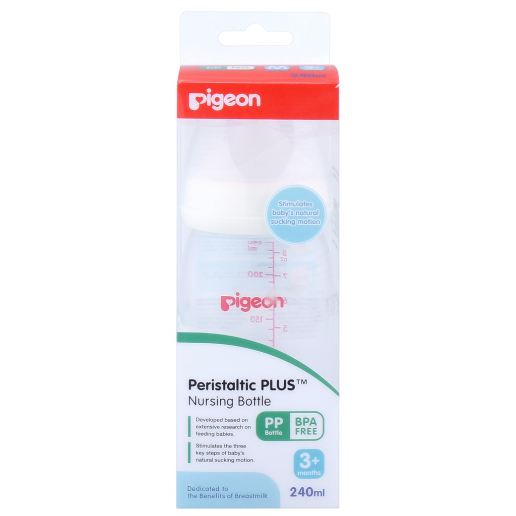 PUTIH Pigeon wideneck 240ml White+Box (Bottle/Bottle wide neck Peristaltic/Peristaltic Plus ...