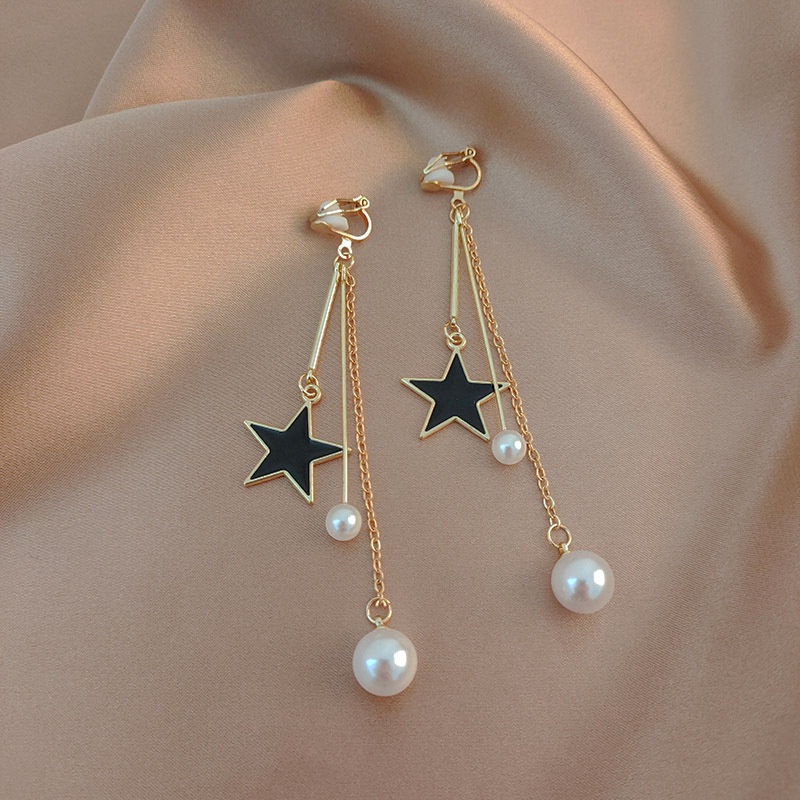 Korean Dangling Earring Non Pierced Earring Earrings Clip on Earring ...