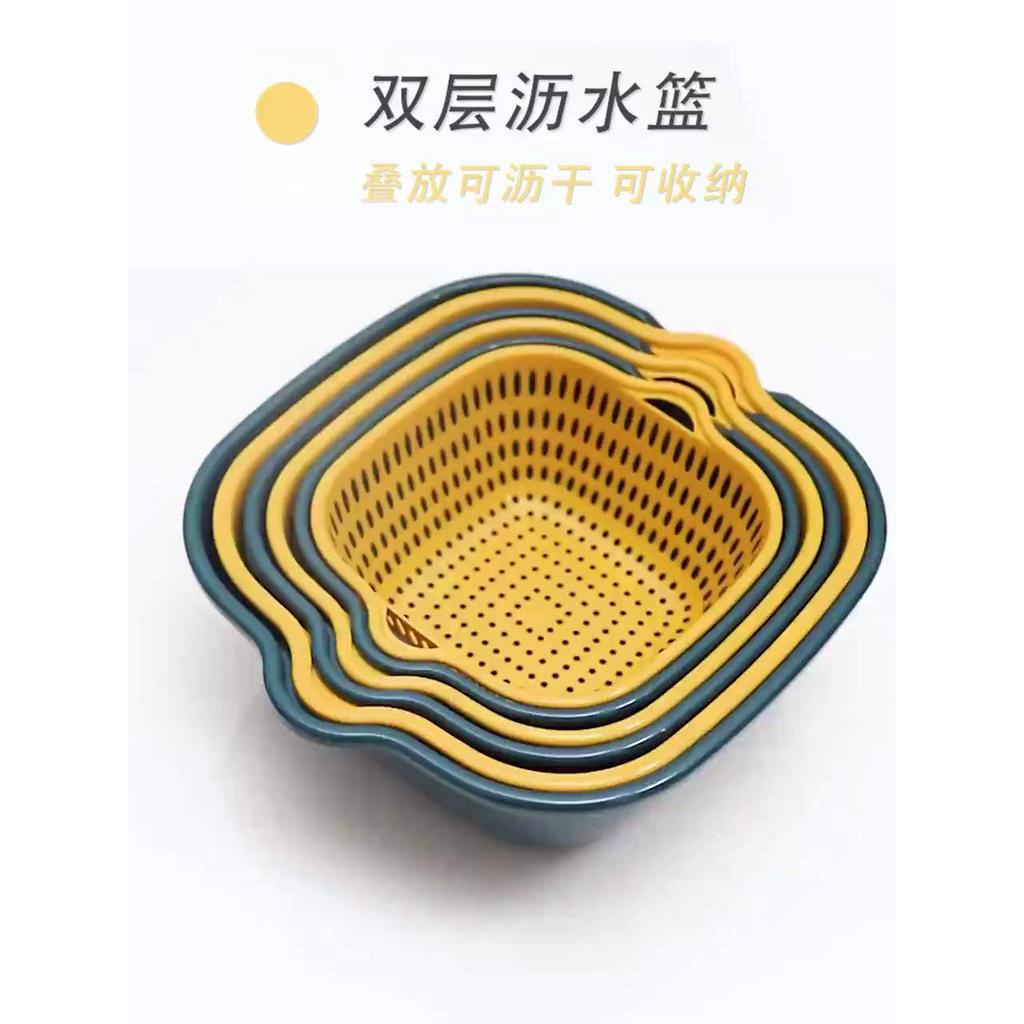 【SG Stock】2-in-1 kitchen Strainer/ Sink Strainer Drain Basket Vegetable ...