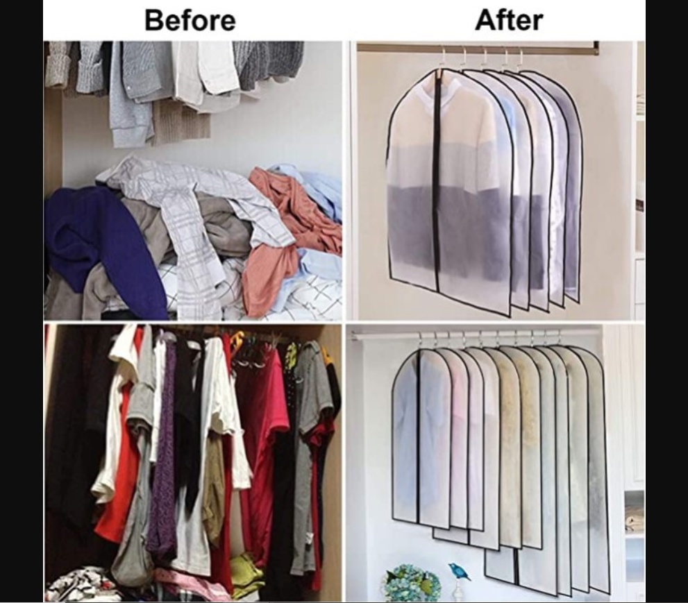 Clothes Cover Dust protector Plastic Clear Dustproof garment bag 防尘衣物套 ...