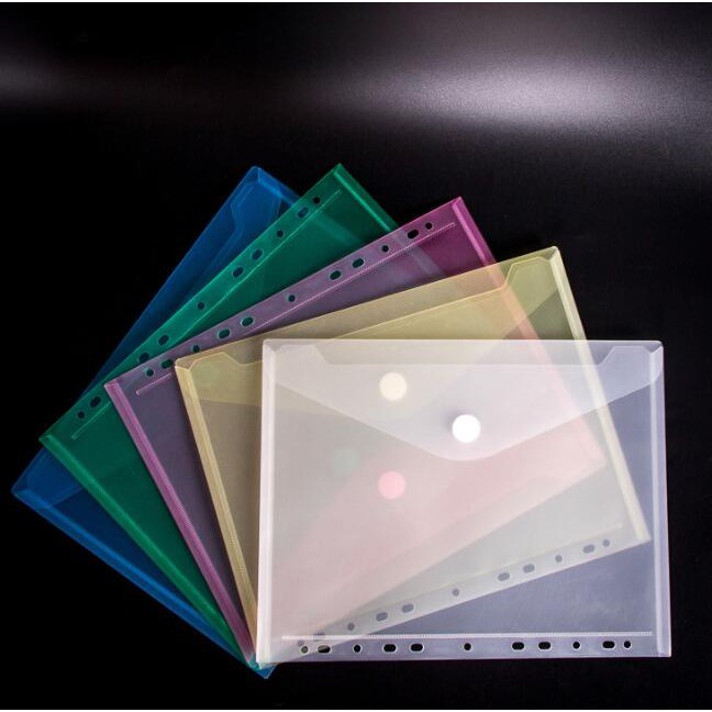 11-Hole Semi Poly Envelope Pocket Insert Pages A4 File Holder Bag For ...