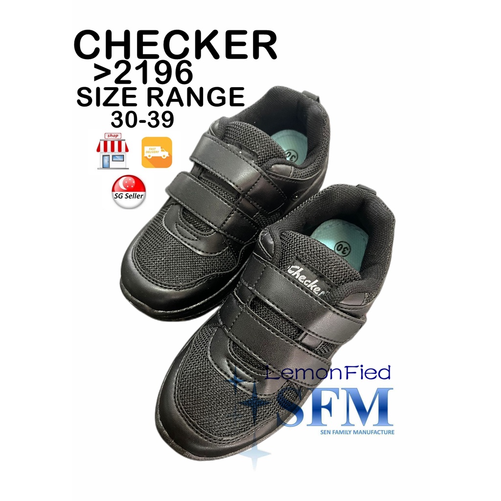 School Shoes Checker Mix Velcro Designs Size 30-39 PVC Sneakers SG ...
