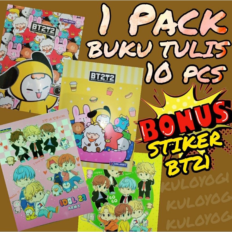 Bts bt21 notebook 1 pack | Shopee Singapore