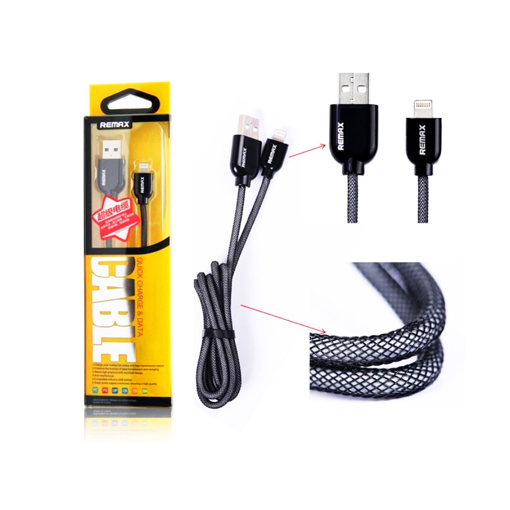 Remax Wire Mesh Charging and Data Cable | Shopee Singapore