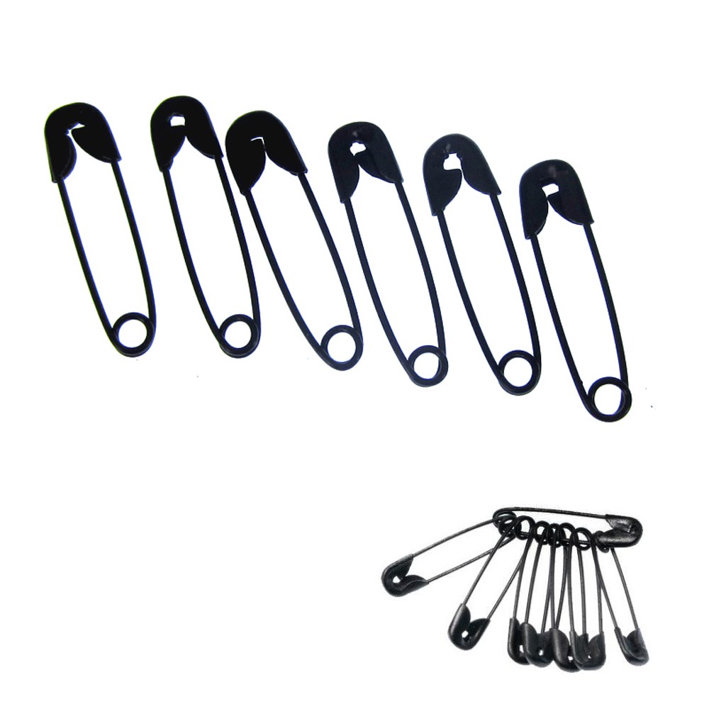 200Pcs Alloy Black Small Safety Pins Findings Brooch Sewing Tool ...