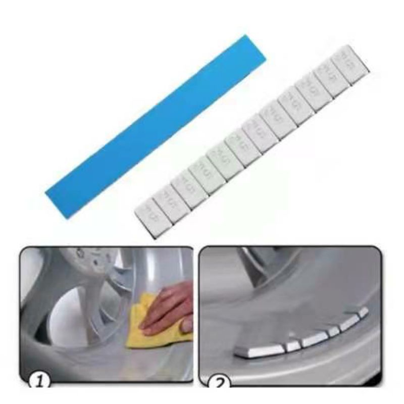 Black Tyre Wheel Balancing Weight FE 5g*12 Per Strip(60g) | Shopee ...