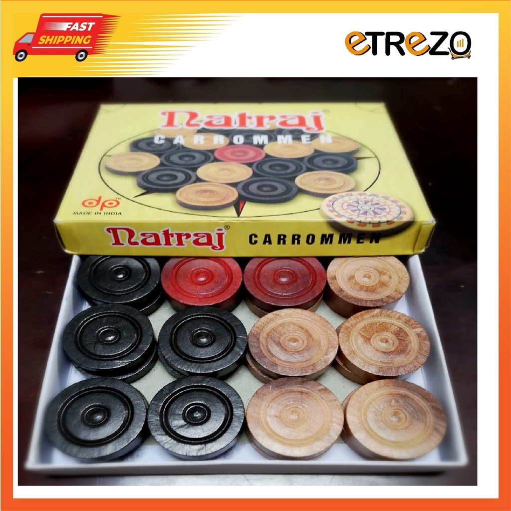 Ratraj Carrom men (wood) - carrom game use | Shopee Singapore